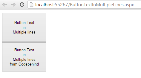 Display multiline text on ASP.NET Button - DotNetMirror